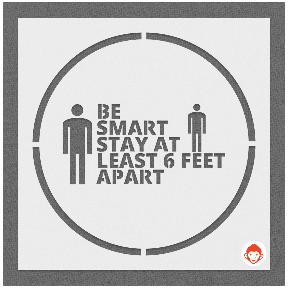 Be Smart and Stay 6 feet Apart Stencil | Stencilmonkey – Stencil Monkey