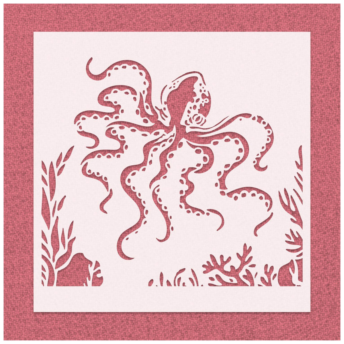 Seaweed Octopus Art Stencil | Stencilmonkey – Stencil Monkey