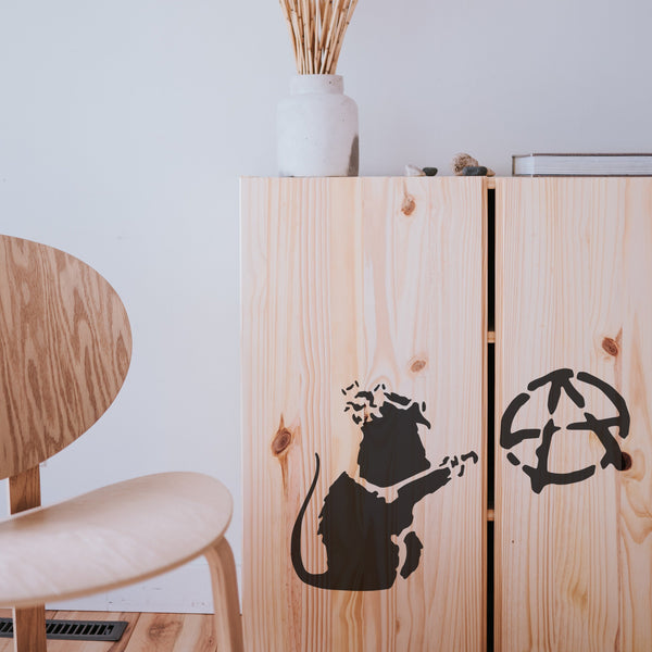 Banksy Anarchy Rat Stencil for Bold Art Projects | Stencilmonkey ...