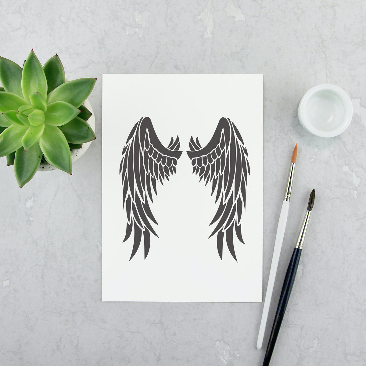 Angel Wings Stencil | Stencilmonkey – Stencil Monkey