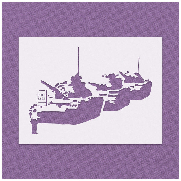 Banksy Golf Sale Stencils | Stencilmonkey – Stencil Monkey