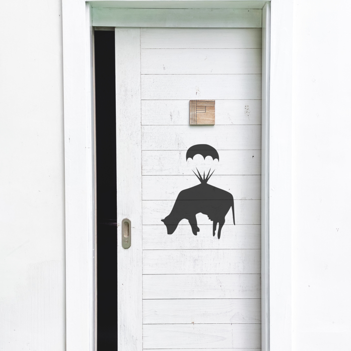 Banksy Parachuting Cow Stencil | Stencilmonkey – Stencil Monkey