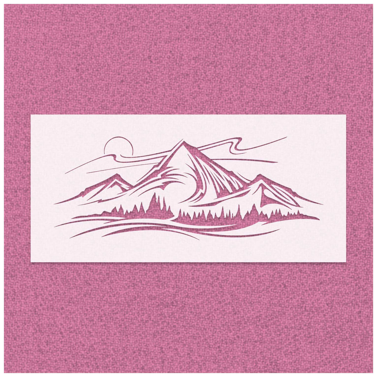 Mountain Range Stencil | Stencilmonkey – Stencil Monkey