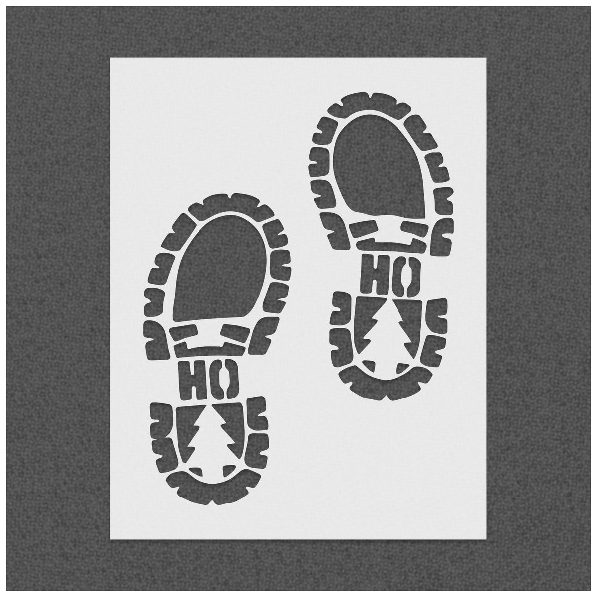 Santa Footprint Stencil | Stencilmonkey – Stencil Monkey