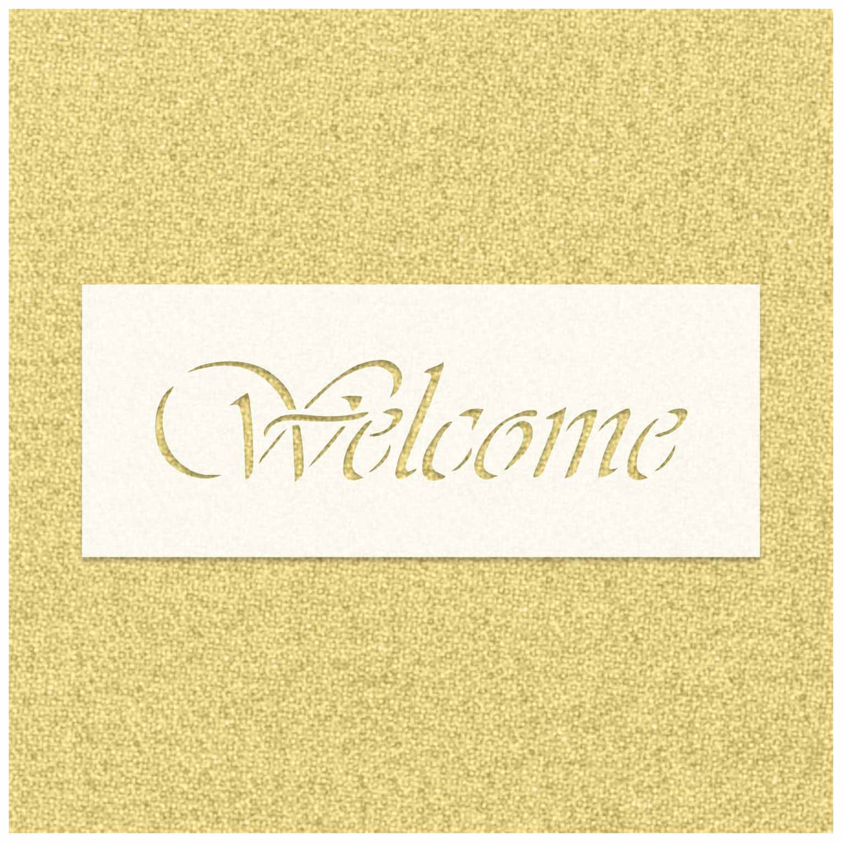 Welcome Script Stencil | Stencilmonkey – Stencil Monkey
