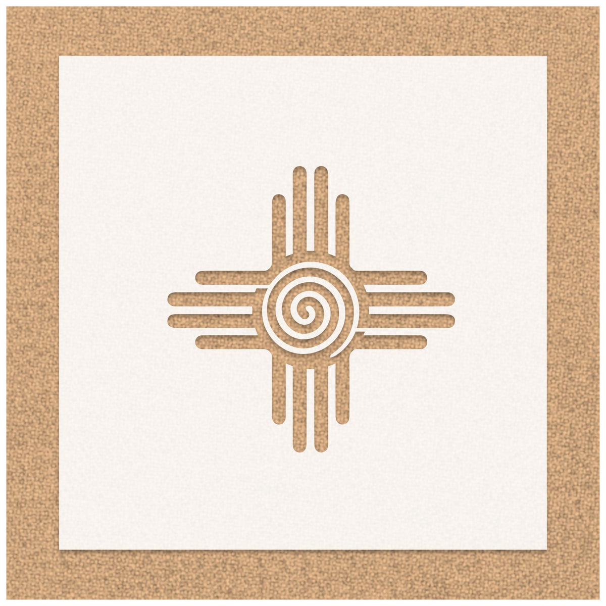 Zia Sun Swirl Stencil | Stencilmonkey – Stencil Monkey